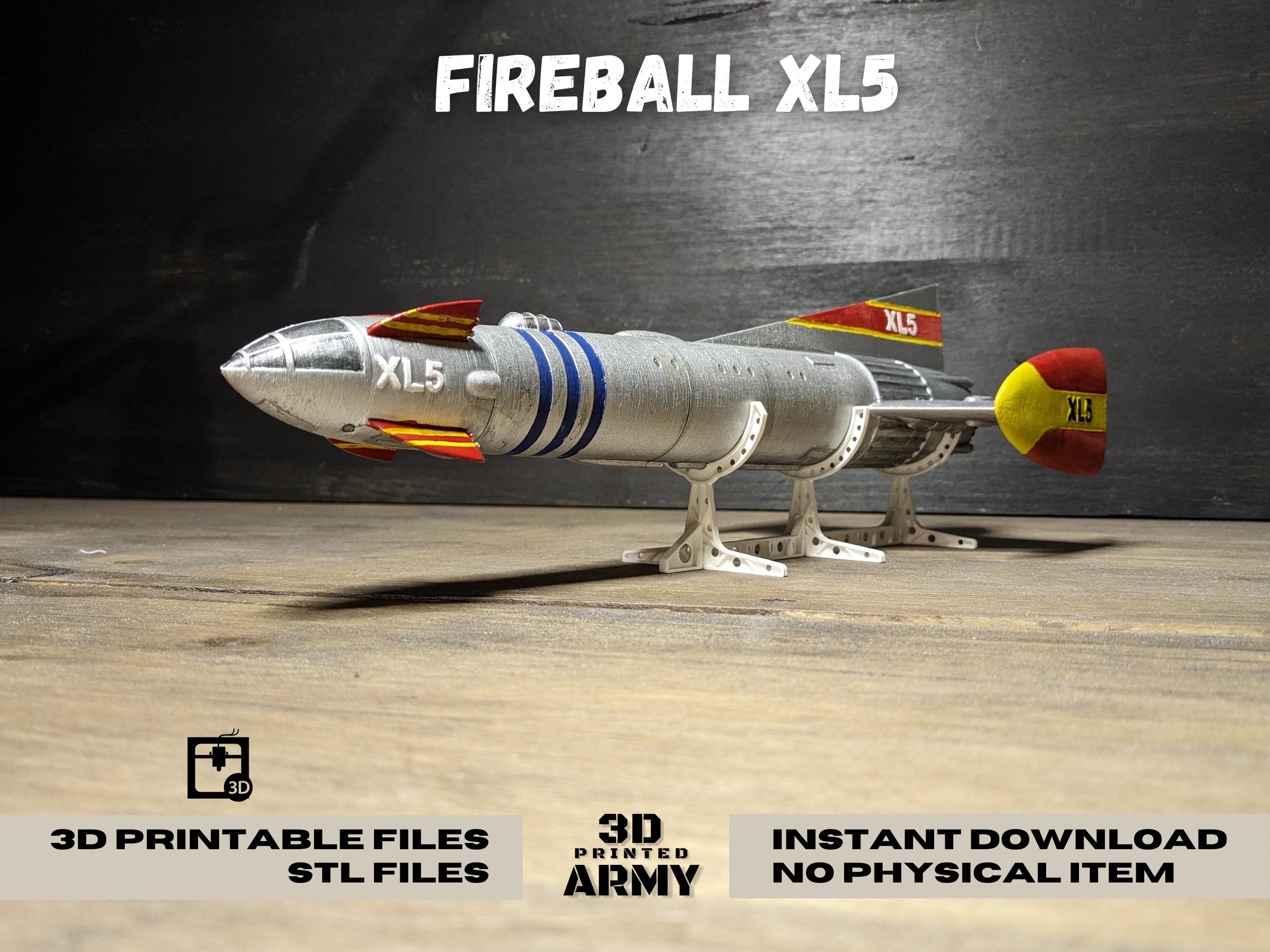 Fireball XL-5 Starship - STL Files for 3D Printing -no Physical Item ...