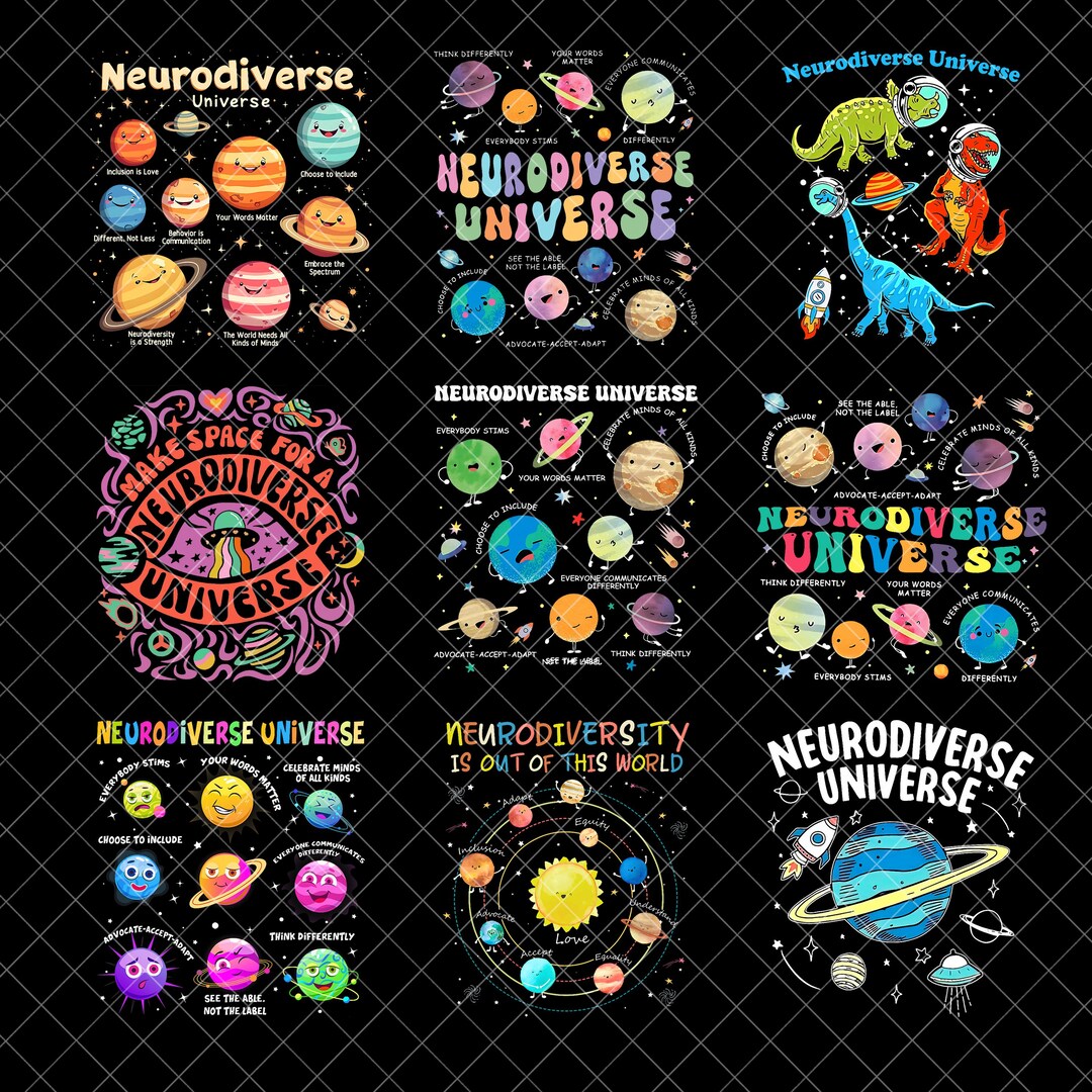 Neurodiverse Universe Png, Autism Awareness Shirt, Mental Health Png ...