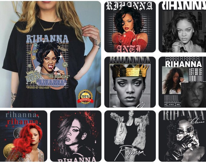 Rihanna Music PNG Bundle, Rihanna Png Digital Download File Sublimation ...