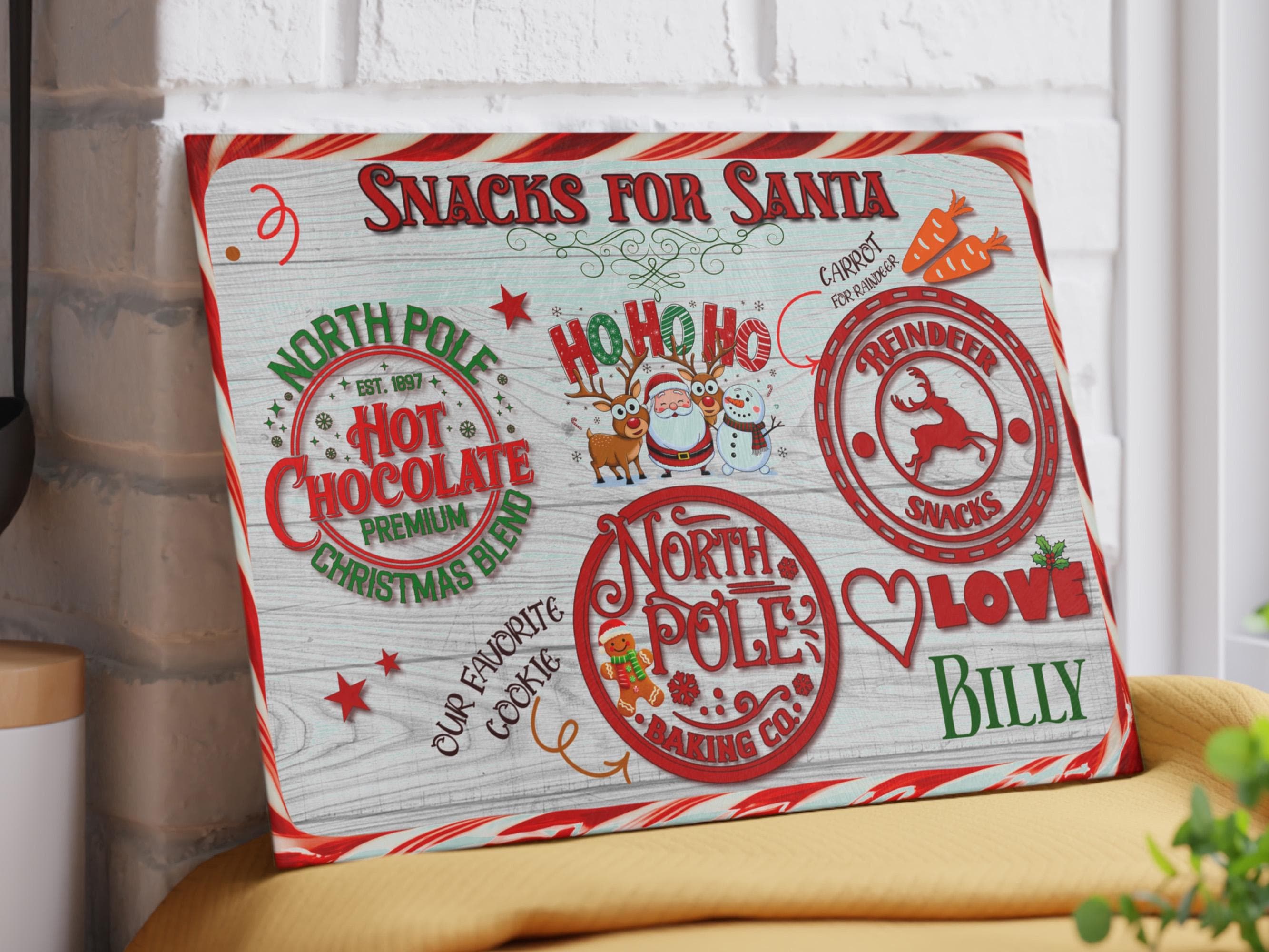 Personalized Santa Cookie Tray Christmas Eve Treat Board - Etsy