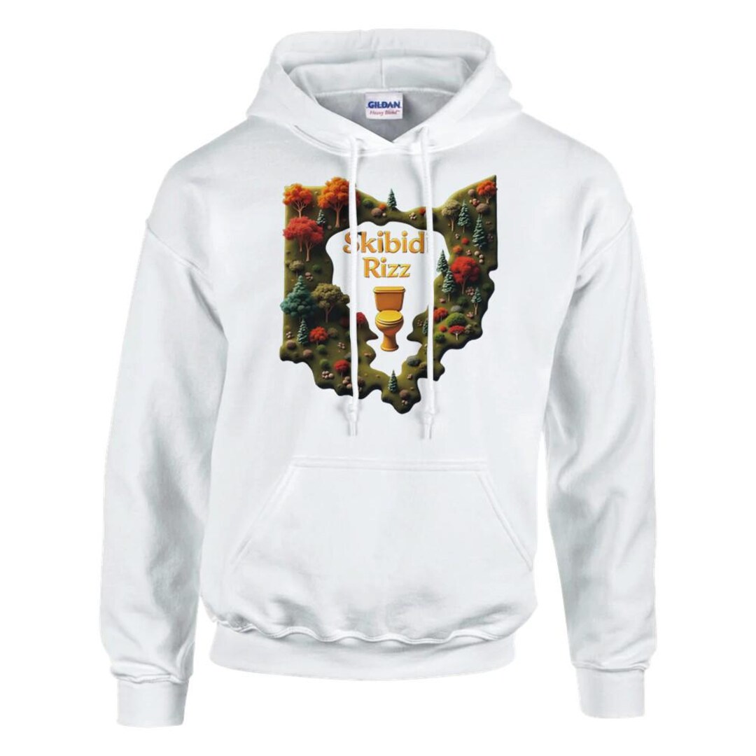 Skibidi Rizz With Toilet on Map of Ohio Classic Unisex Pullover Hoodie ...