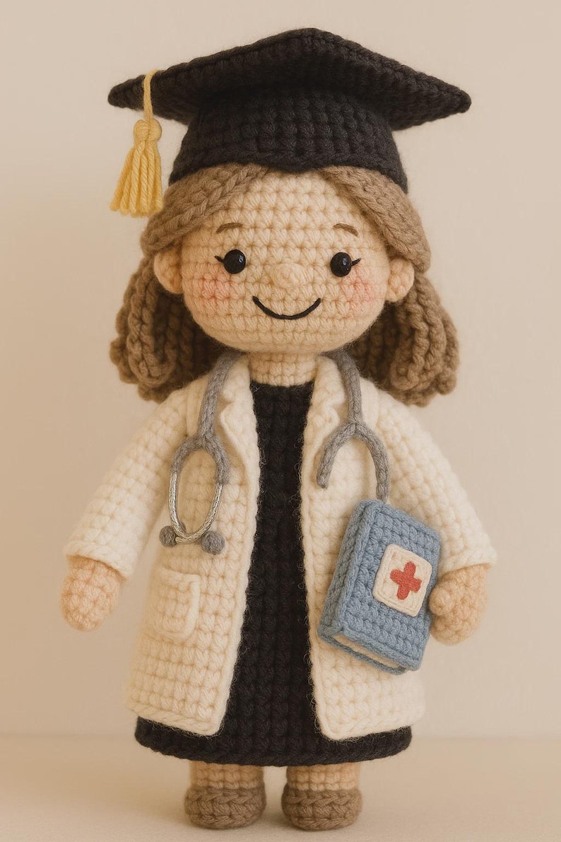 Custom Crochet Graduation Amigurumi Doll: Personalized Medical Gift - Etsy