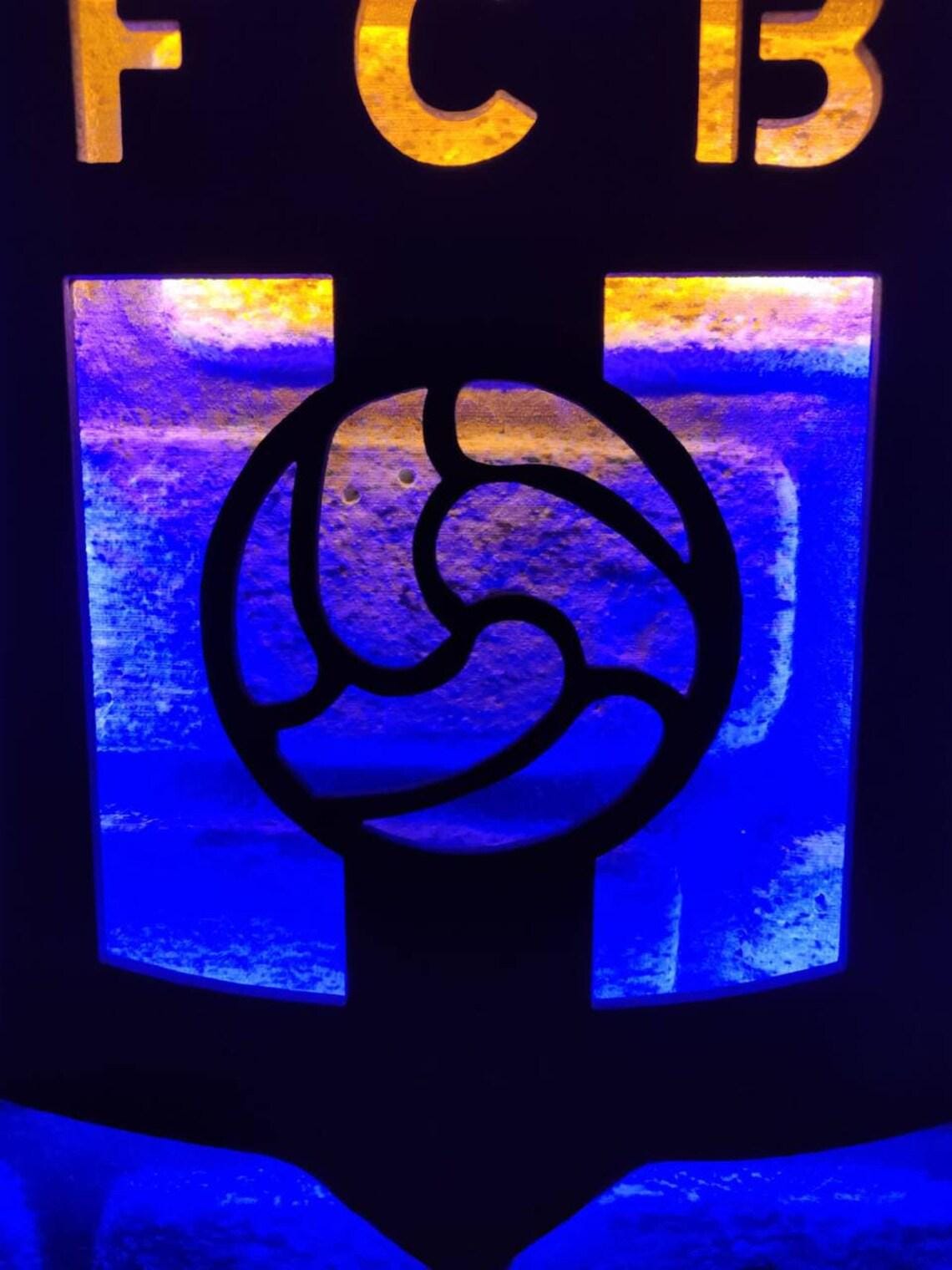 Barcelona Led Light Sign, Football Team, Neon Sign,wooden Wall Sign ...