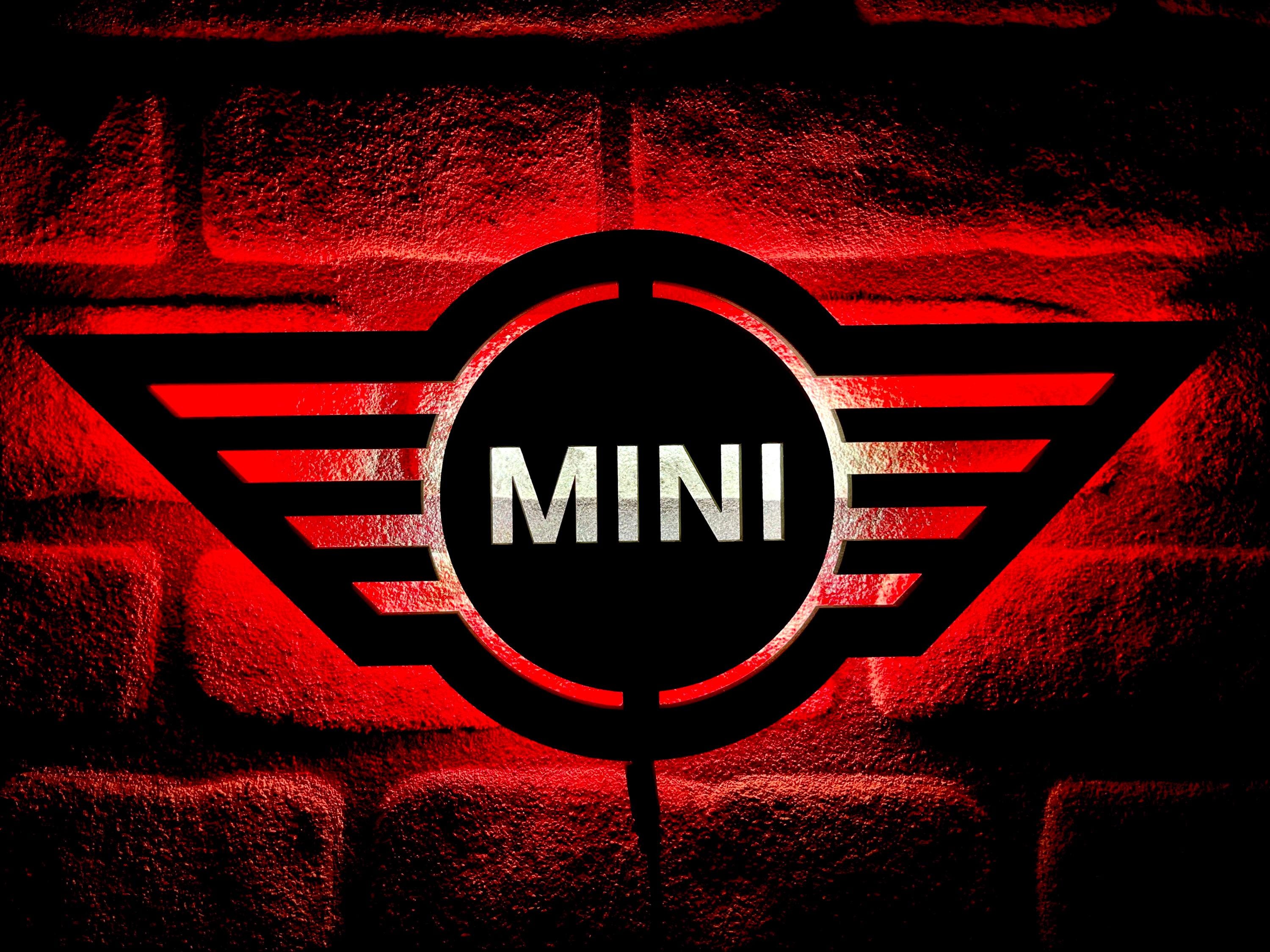 Mini Cooper LED Lighted Sign, Mini Car Emblem Wall Decor, Home Decor ...