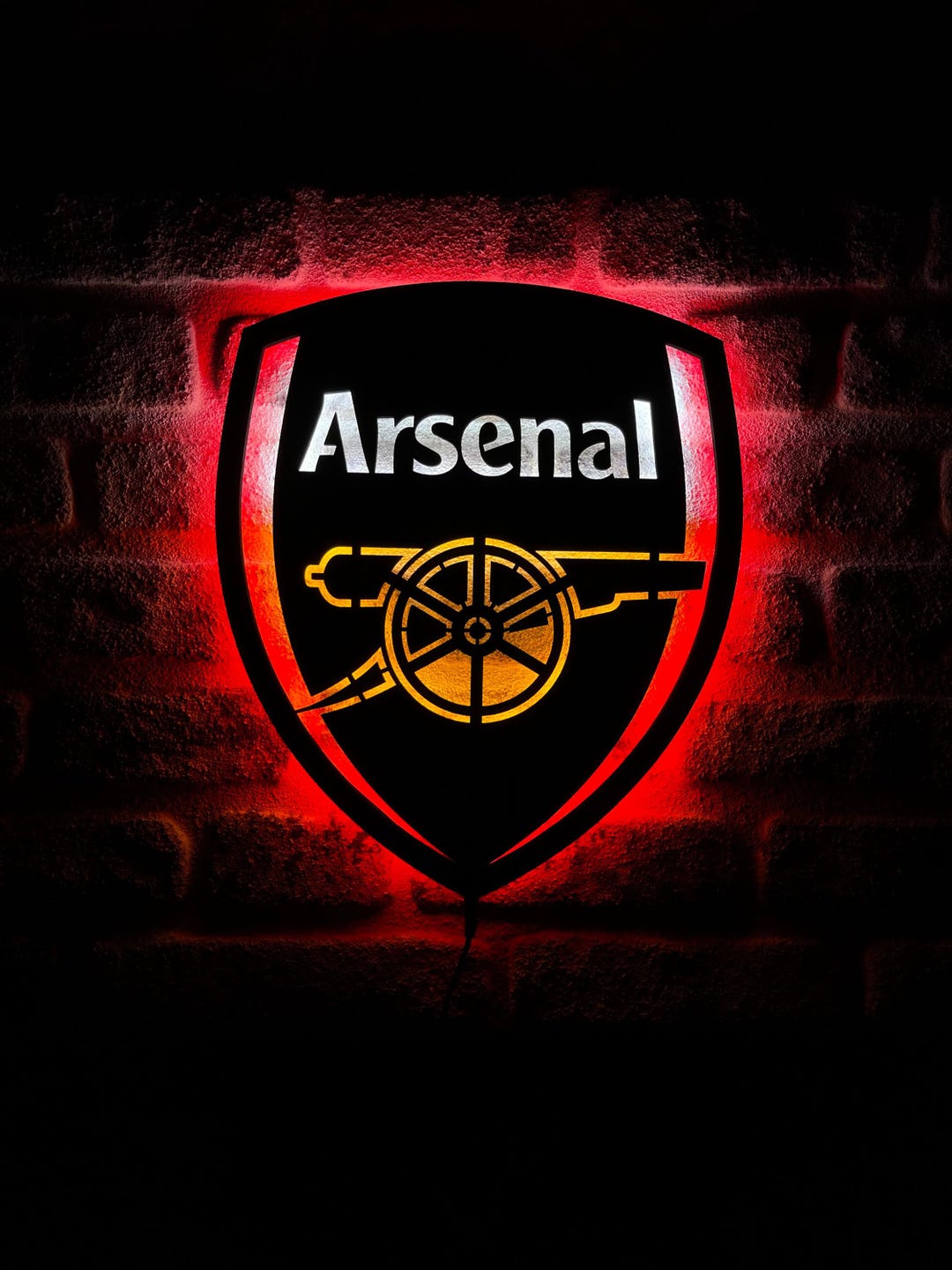 Arsenal Led Light Sign, Football Team, Neon Sign,wooden Wall Sign ...