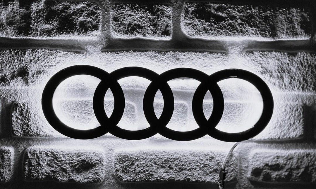 Audi Logo LED Neon Sign, Sleek Automotive Wall Decor, Perfect for Car Showrooms and Enthusiast's ...
