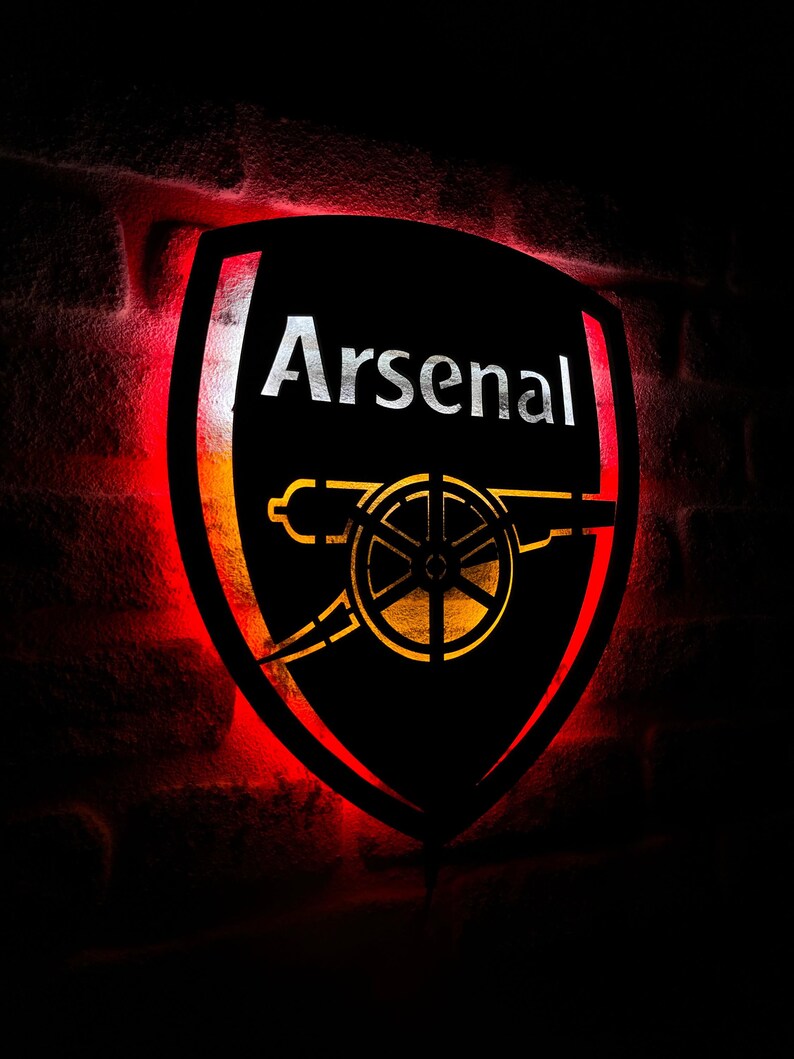 Arsenal Led Light Sign, Football Team, Neon Sign,wooden Wall Sign ...