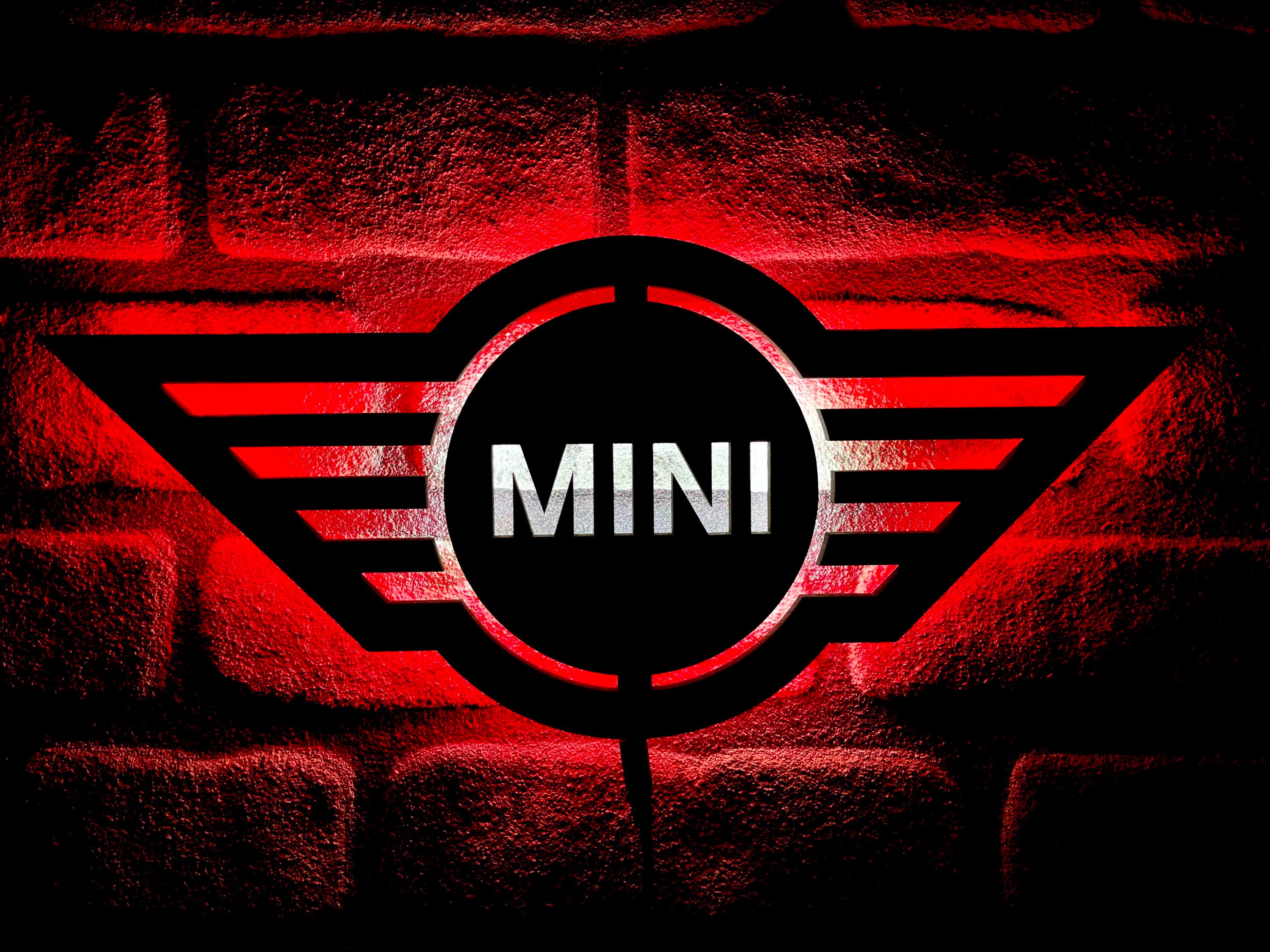 Mini Cooper LED Lighted Sign, Mini Car Emblem Wall Decor, Home Decor ...