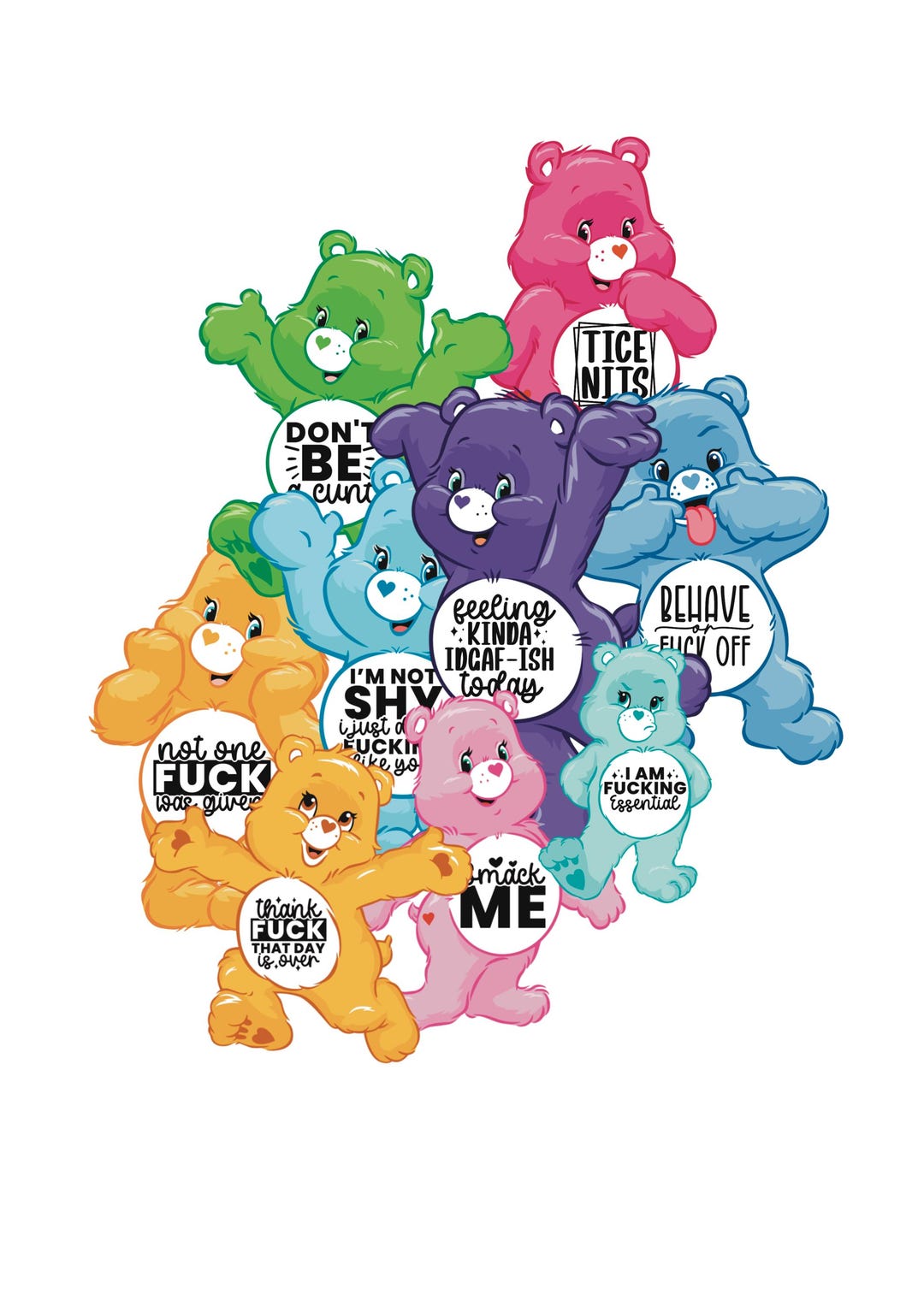 Adult Humor Bear PNG Bundle, Naughty Bears Digital Download - Etsy