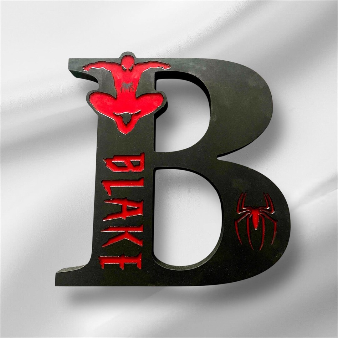 Personalised Spider Man Letter - Etsy