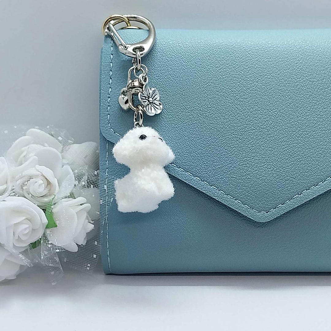 Keychaine - Cute White Dog - Accessory - Cute Gift - for Bags - in a ...