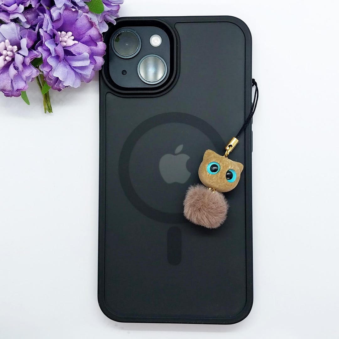 Charms | Cute Fluffy Cat - Charms for Phone - for Keys- for Bags - for ...
