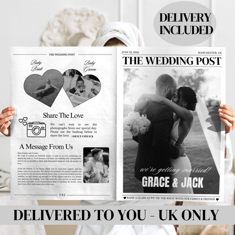 Wedding Newspaper - Etsy UK