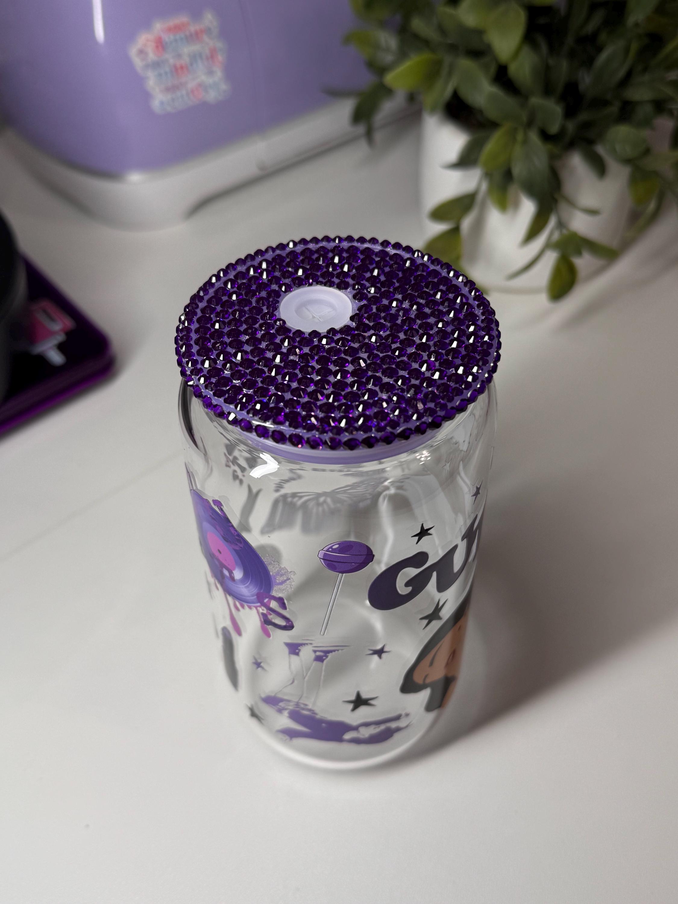 Olivia Rodrigo Guts Glass Cup- With Rhinestone Lid/ Olivia Rodrigo ...