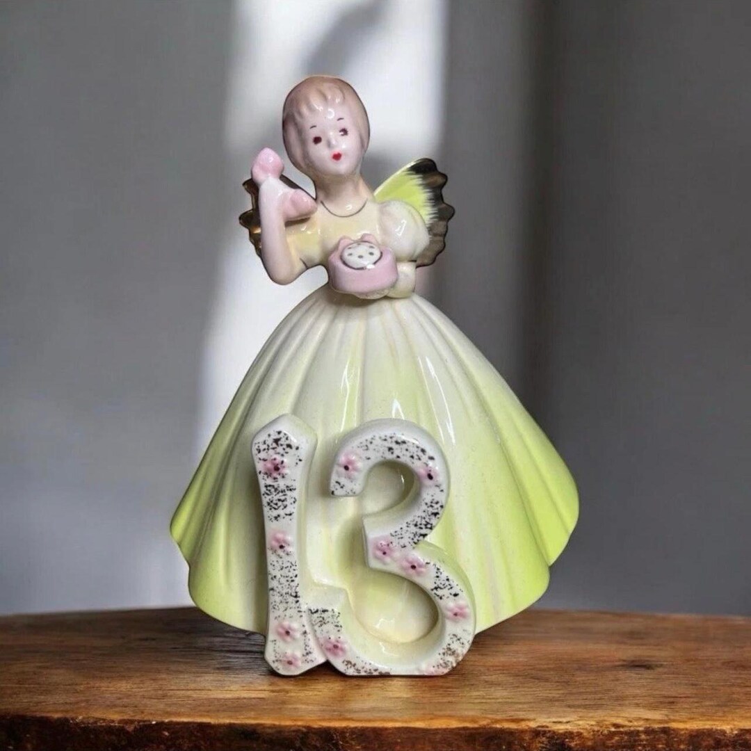 Josef Original 13th Birthday Girl Angel Cake Topper Gift Porcelain 6 ...