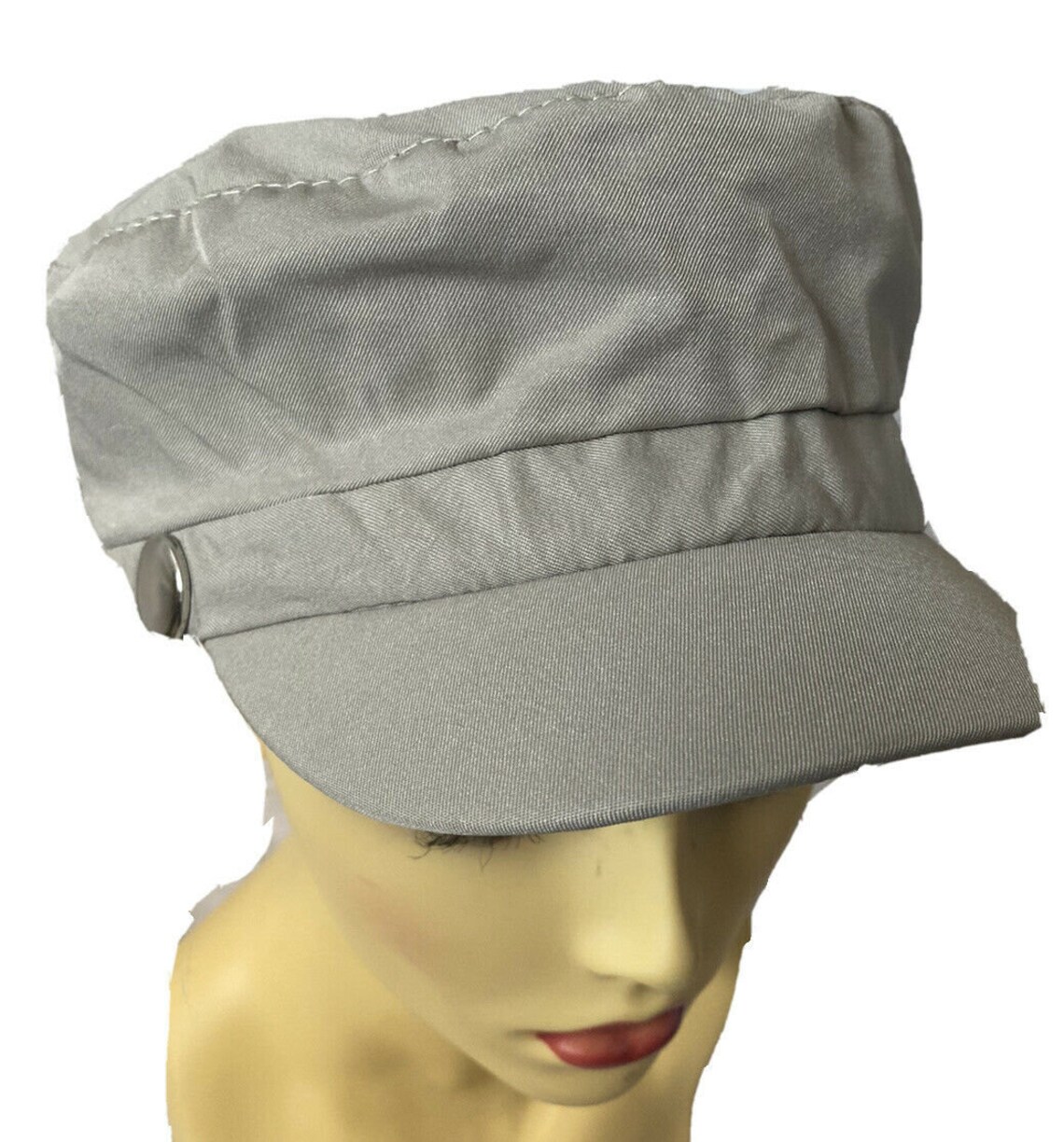 Ladies Hat Khaki Army Cadet Like Silver Findings New Light Brown - Etsy