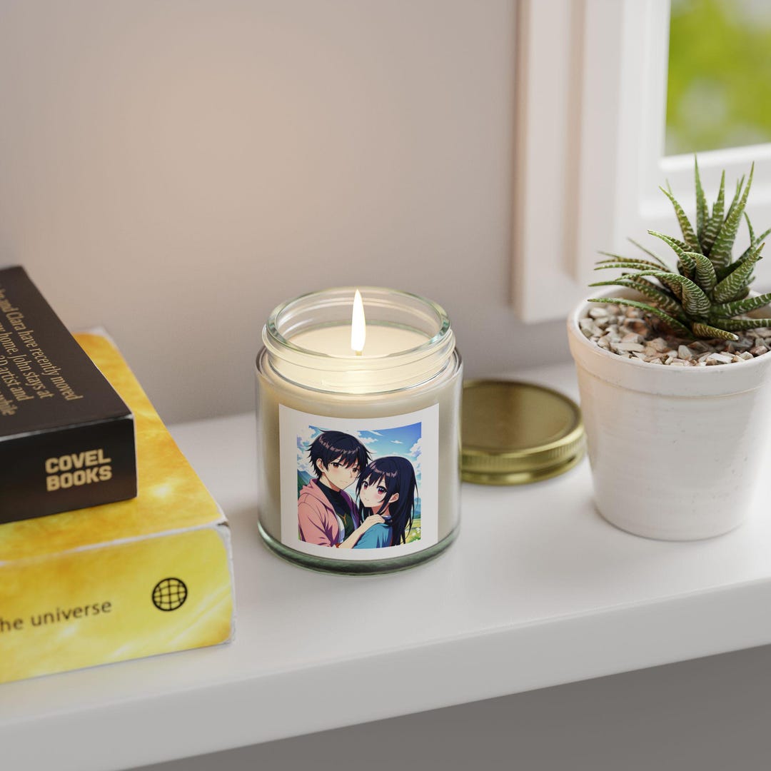 Anime-inspired Scented Candles: Coconut Apricot Wax for Otaku & Manga ...