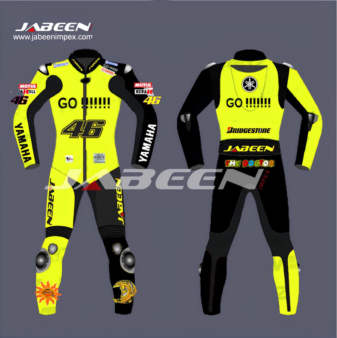 Jabeen Impex Custom Rossi One Piece Motorbike Leather Racing Suit - Etsy