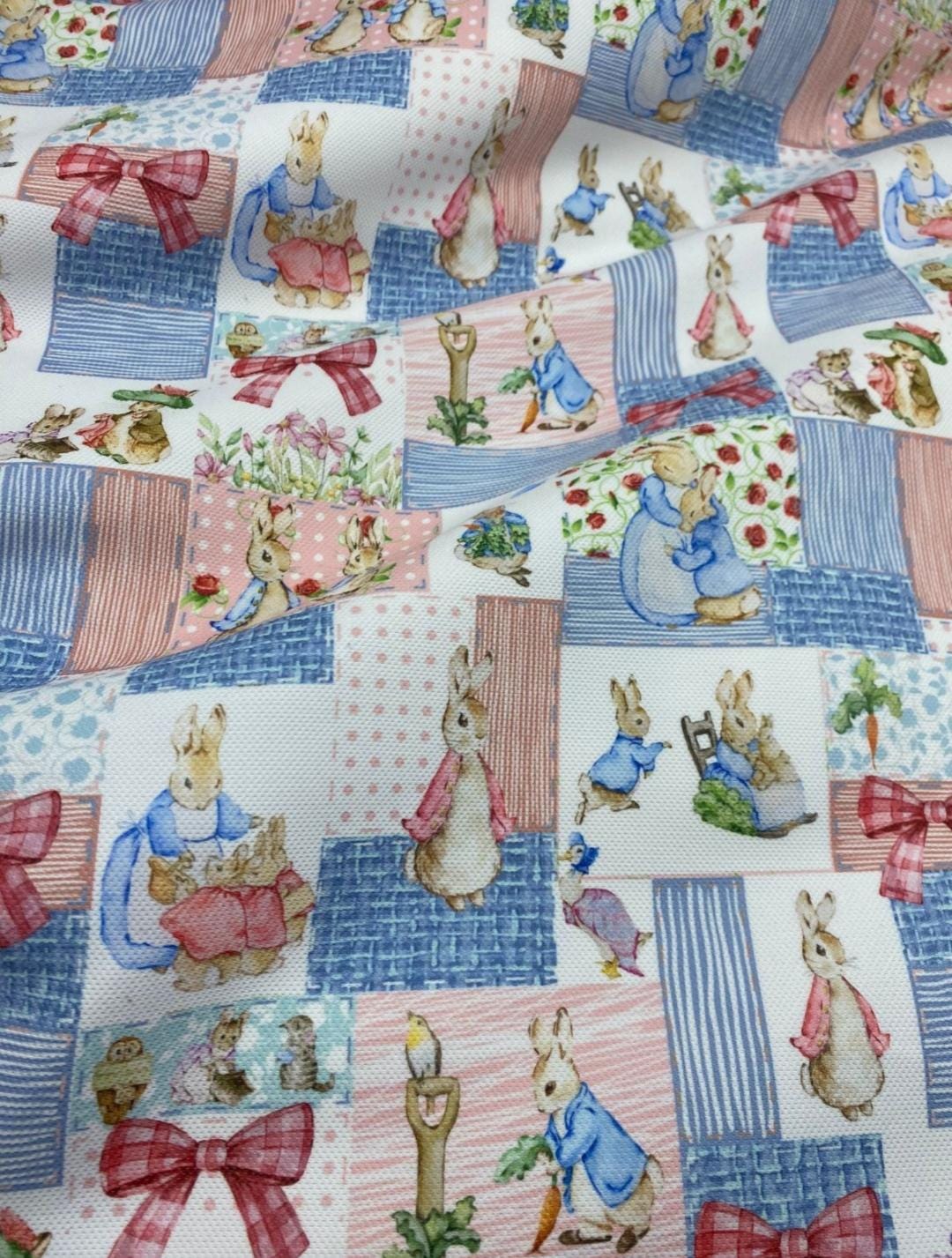 Peter Rabbit Fabric Cartoon Fabric ,vintage Beatrix Potter, Microfiber ...