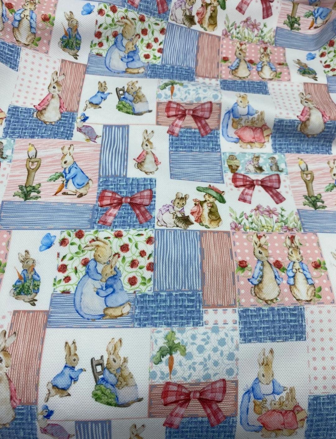 Peter Rabbit Fabric Cartoon Fabric ,vintage Beatrix Potter, Microfiber ...
