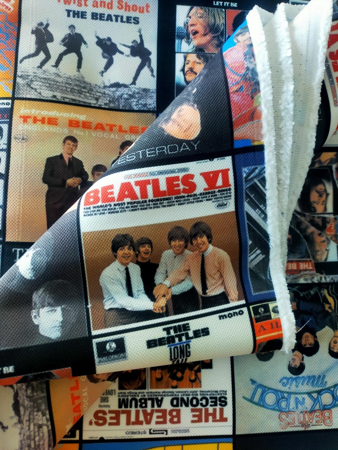 Beatles Fabric, Upholstery Fabric by the Yard, Digital Printed Fabric ...