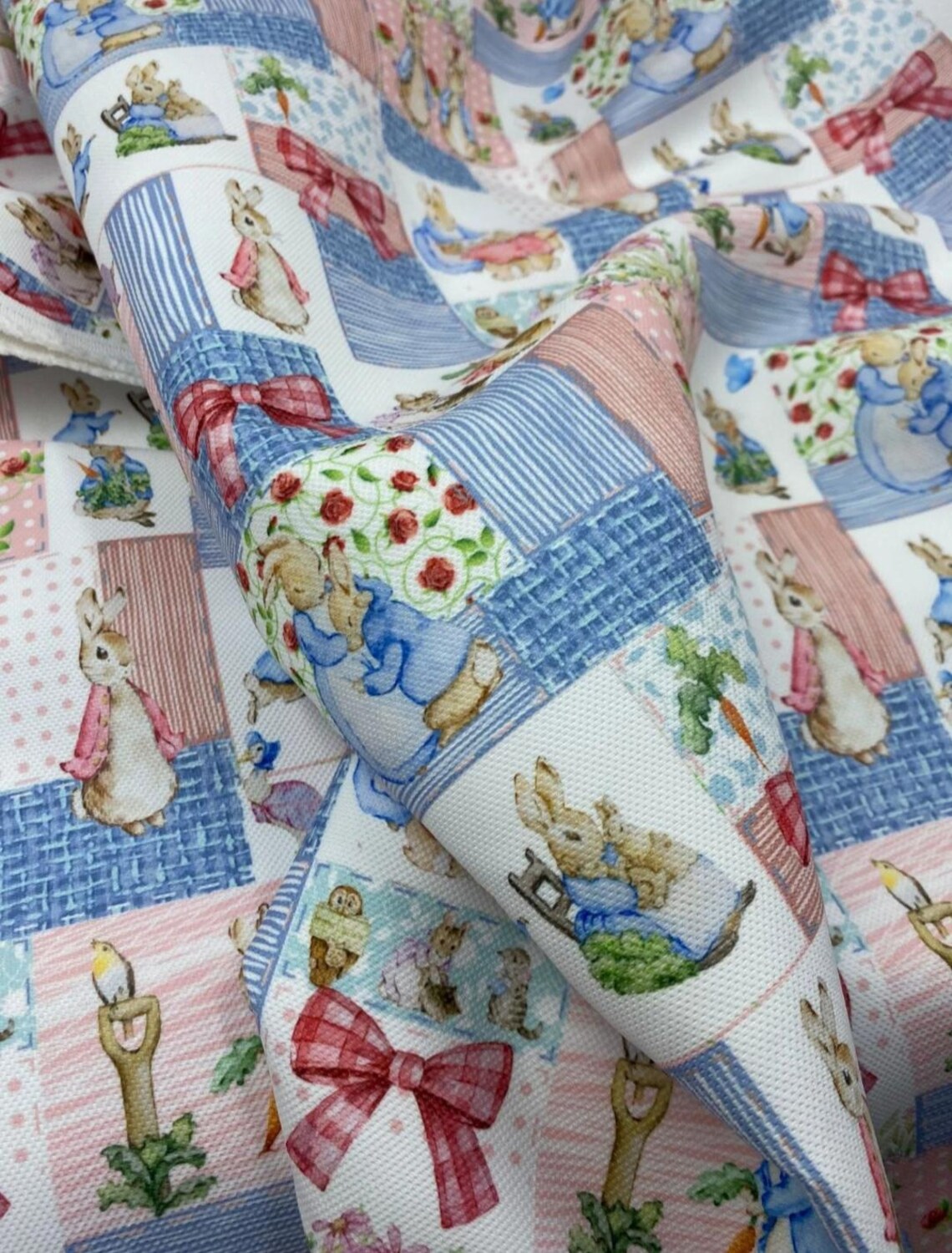 Peter Rabbit Fabric Cartoon Fabric ,vintage Beatrix Potter, Microfiber ...