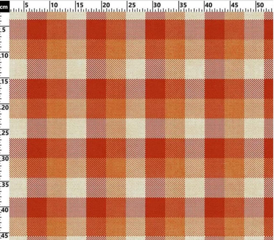 Orange Plaid Fabric ,fall Fabric, Autumn Fabric , Microfiber Upholstery ...