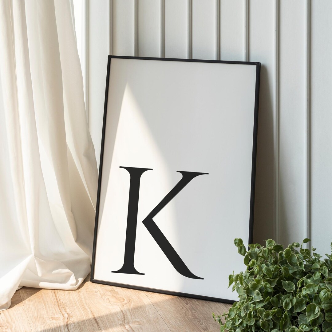 Letter K Printable Poster,letter K Print,minimalist Typography Wall Art ...