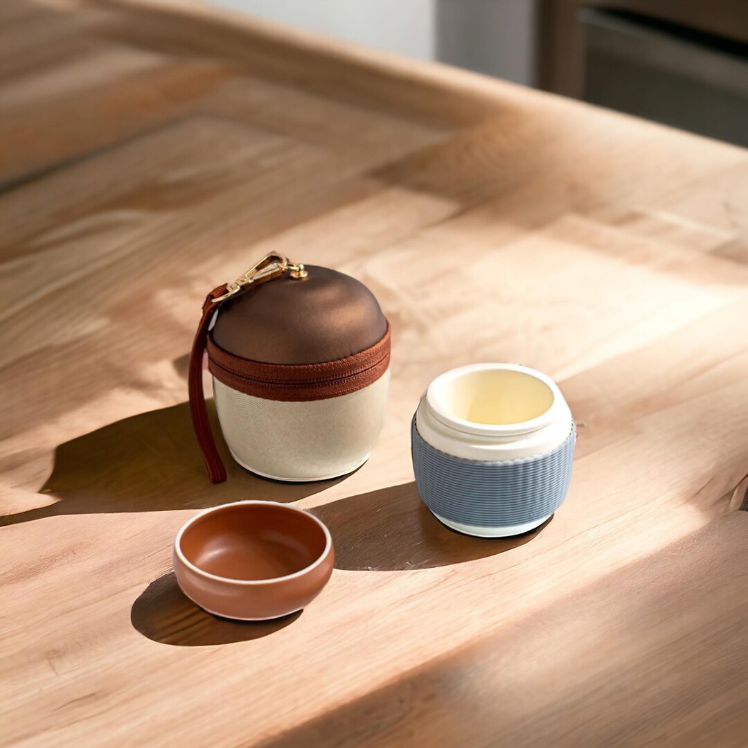 Portable Ceramic Tea Maker With Infuser 200ml Travel Tea Set Stylish ...