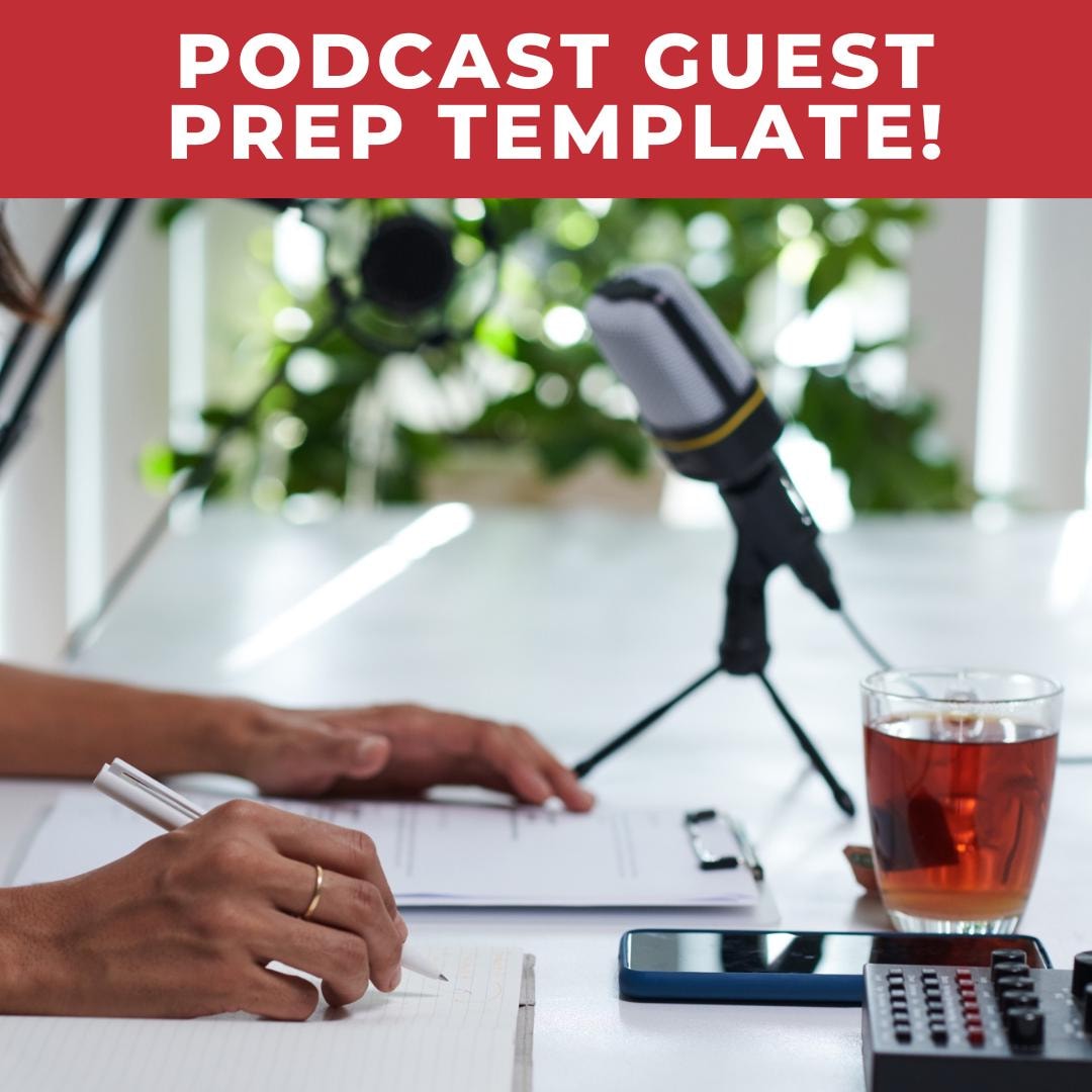 TEMPLATE BUNDLE: Podcast Guest Prep Template Resource Library 7 Day ...