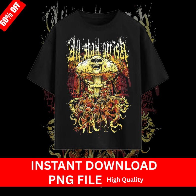 Heavy Metal Band T-shirt Designs: PNG Digital Download for Sublimation ...