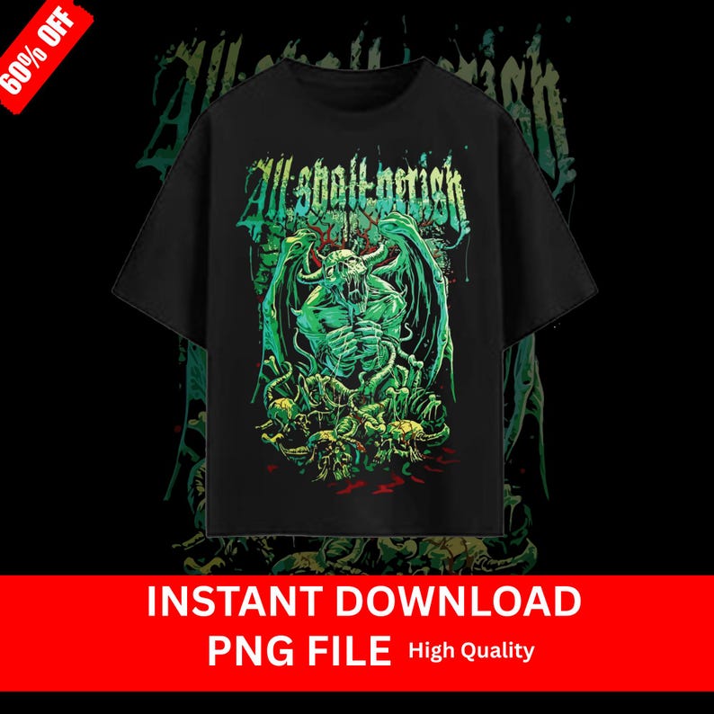 Heavy Metal Band T-shirt Designs: PNG Digital Download for Sublimation ...