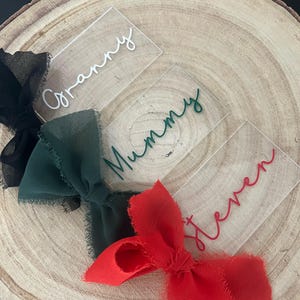 Acrylic Place Name, Table Names, Christmas Table Decor, Name Cards ...