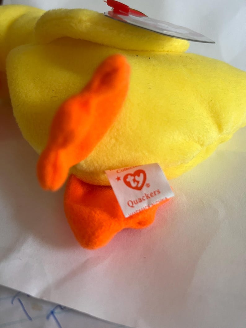 Mint - Rare 1993 QUACKERS Ty Beanie Baby - PVC Pellets - Tag Errors - Etsy
