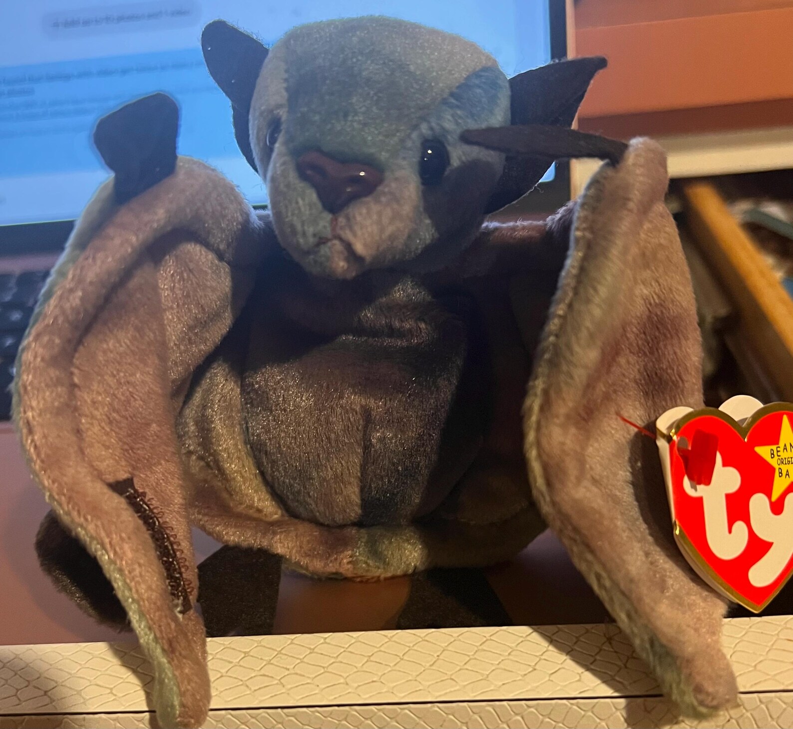 Ty Beanie Baby “batty” the Bat Tie Dye RARE With ERRORS 1996/1998 Mix ...