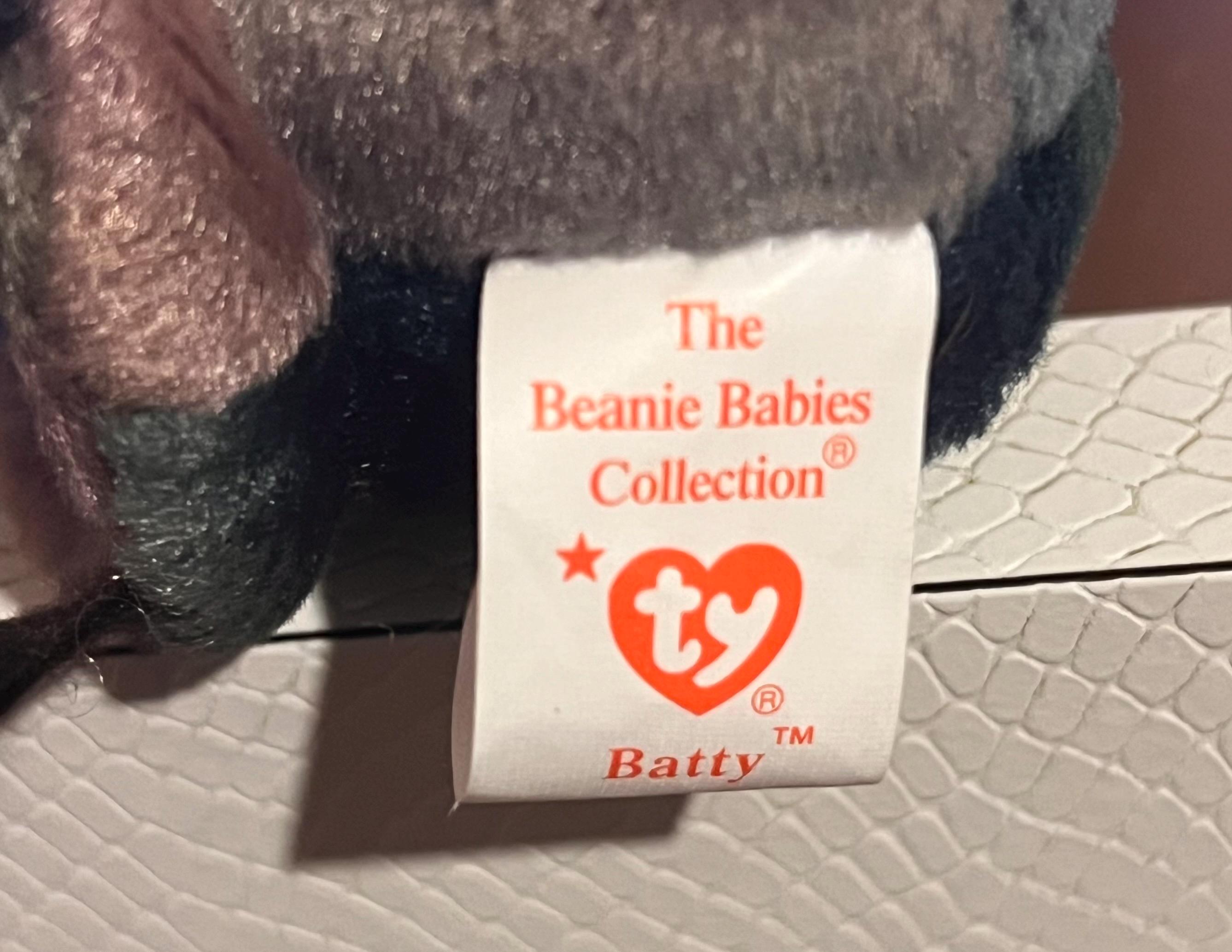 Ty Beanie Baby “batty” the Bat Tie Dye RARE With ERRORS 1996/1998 Mix ...