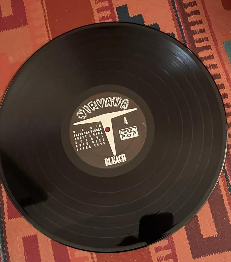 Nirvana Bleach 1989 Vinly Original SP34 1/2000 Cover VG Media NM RARE ...
