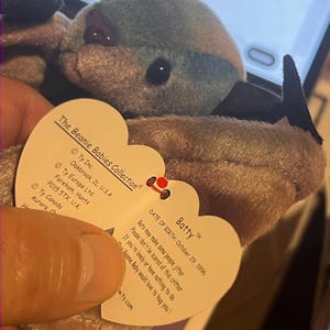 Ty Beanie Baby “batty” the Bat Tie Dye RARE With ERRORS 1996/1998 Mix ...