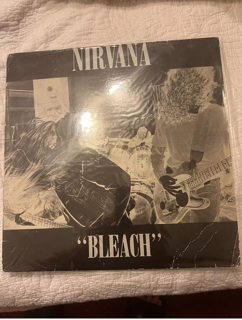 Nirvana Bleach 1989 Vinly Original SP34 1/2000 Cover VG Media NM RARE ...