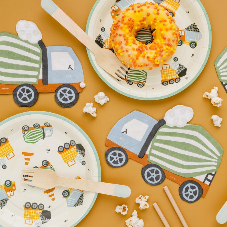 CONSTRUCTION SITE COLLECTION - Concrete Mixer Napkins, Construction ...