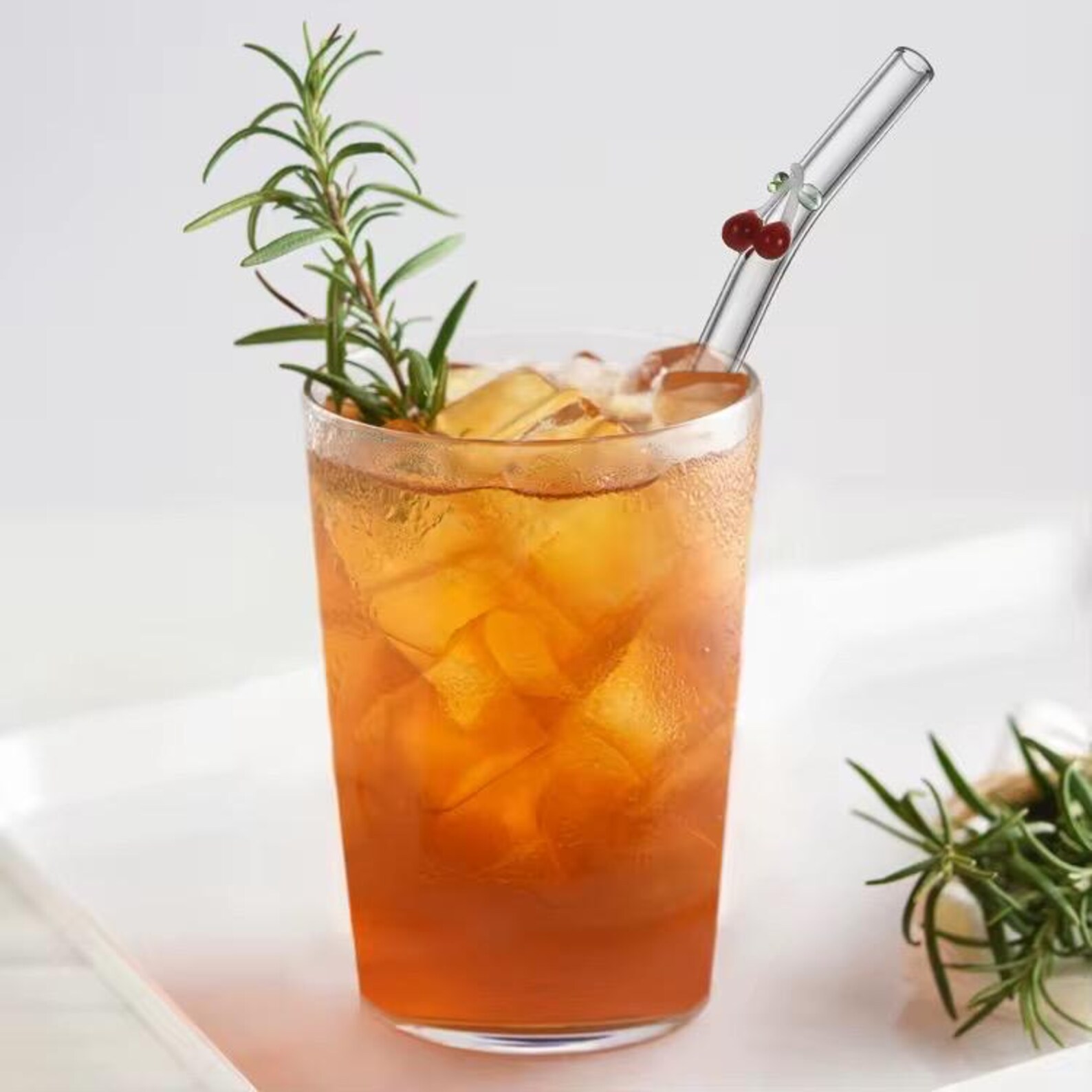 Reusable Glass Cherry Straw - Etsy
