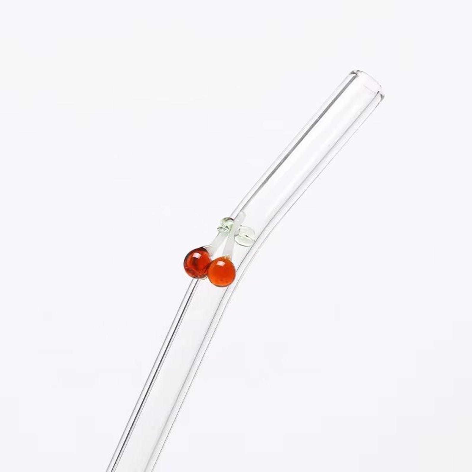 Reusable Glass Cherry Straw - Etsy