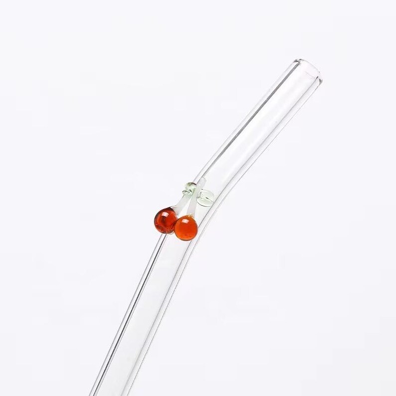Reusable Glass Cherry Straw - Etsy