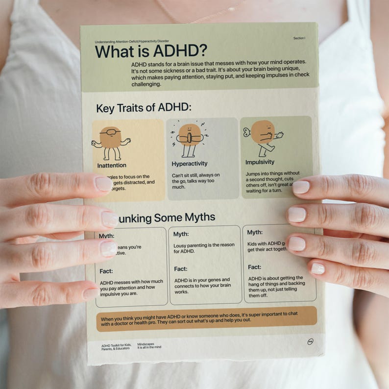 ADHD Toolkit for Kids, Parents, and Educators | ADHD Workbook | Therapy ...