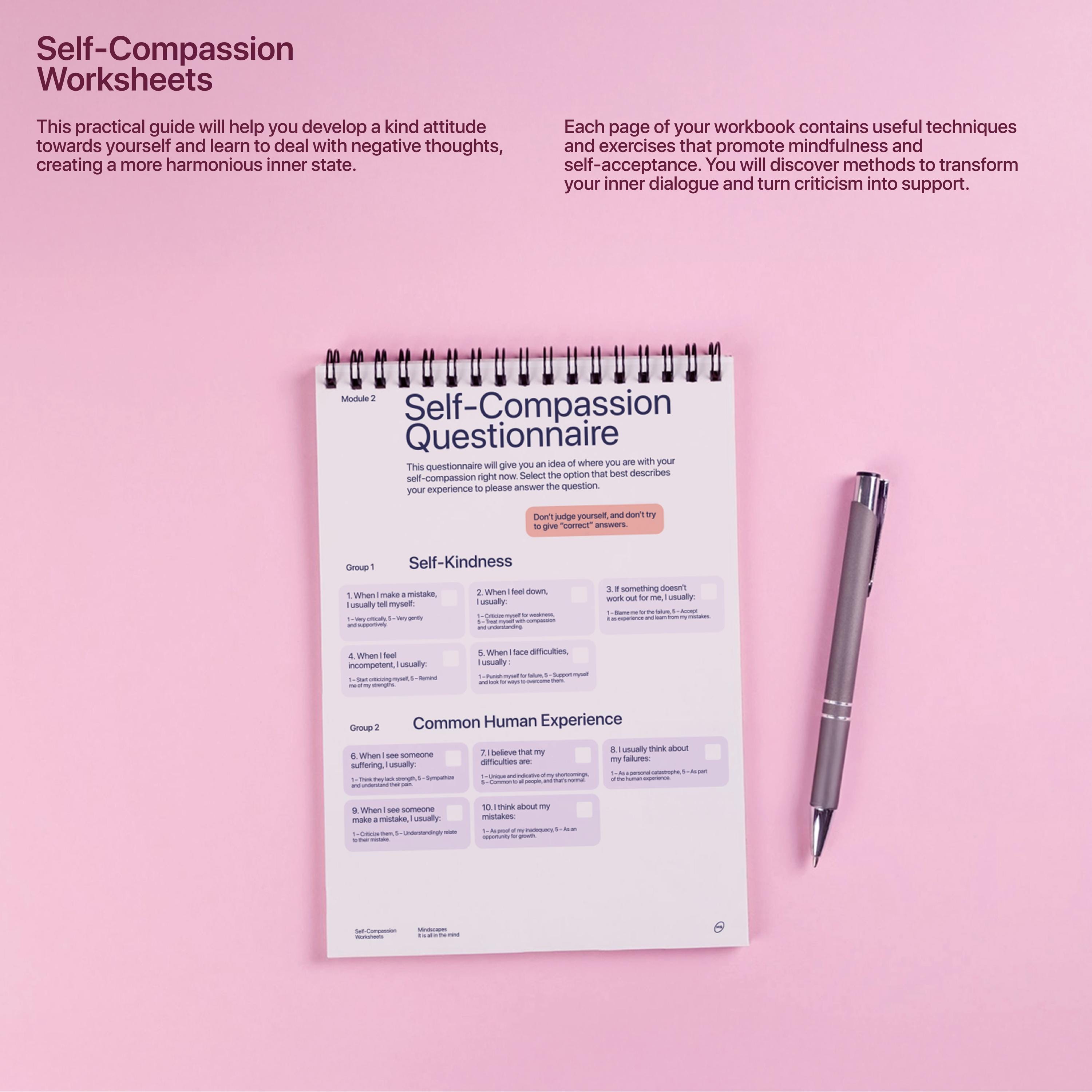 Self-worth Bundle | Therapy | Self-compassion | Self-forgiveness | Self ...