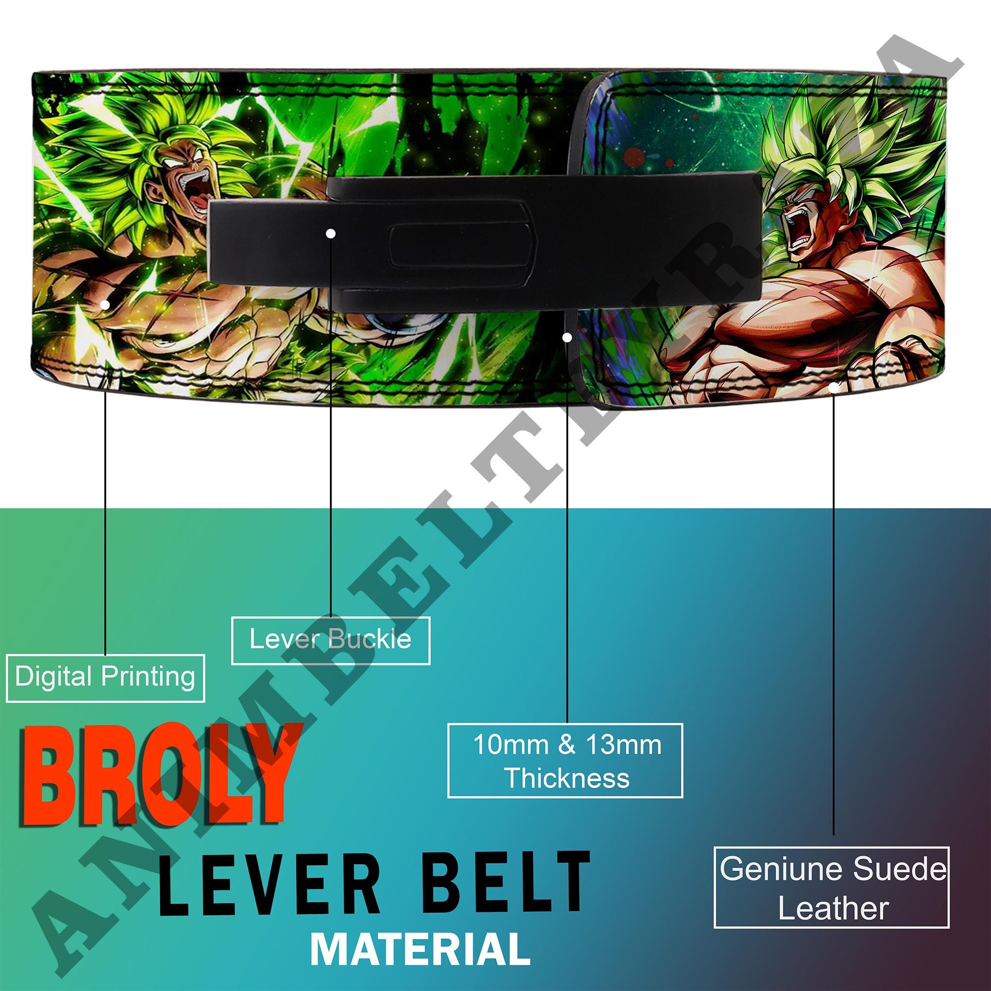 Dragon Ball Z Broly Anime Lever Belt Powerlifting Belt Broly Lever ...