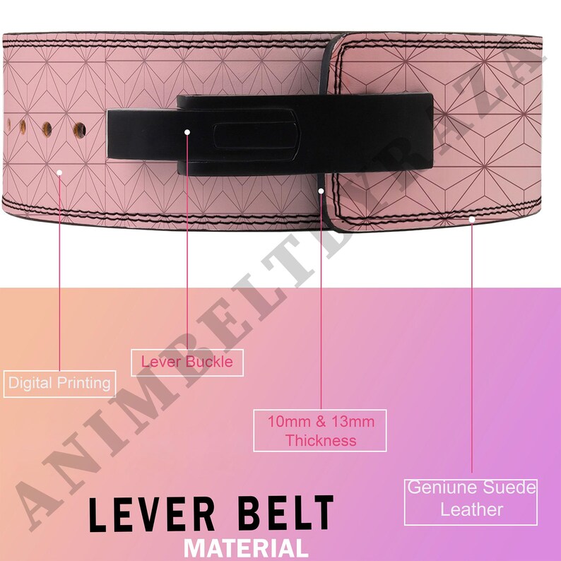 Demon Slayer Anime Powerlifting Lever Belt Anime Weightlifting Belt ...