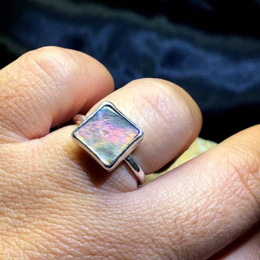 925k Sterling Silver Shell Ring – Boho Style, Gift for Her - Shell Ring ...