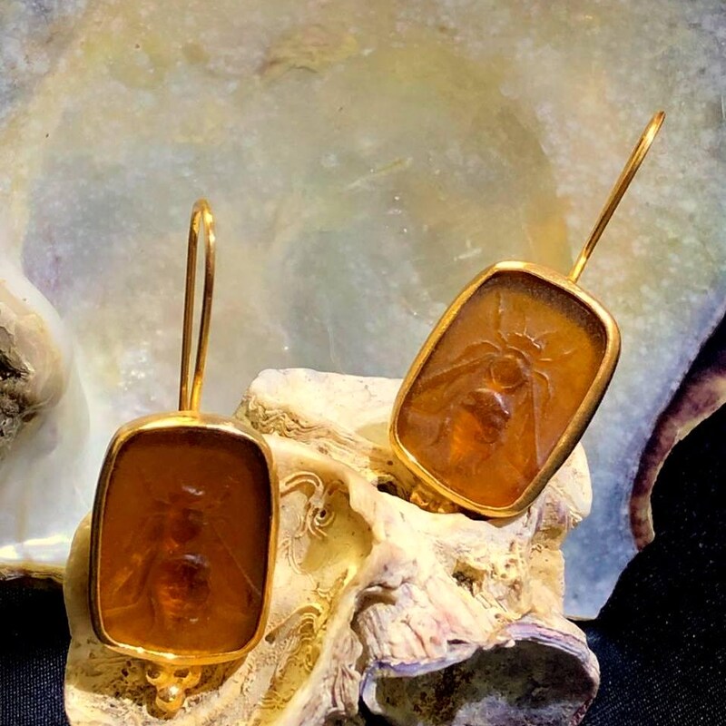 Intaglio Earrings - Etsy