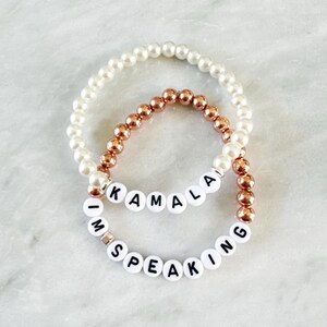 Kamala Harris Bracelet. Pearl Kamala Bracelet. Madam Vice President ...